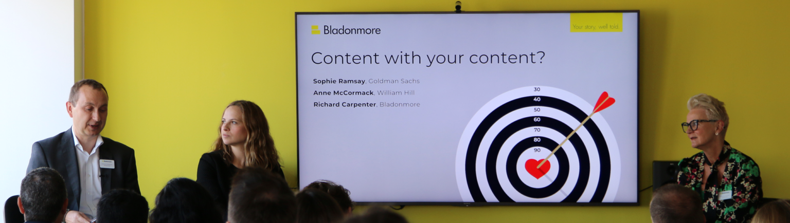 Are you content with your content? — Bladonmore